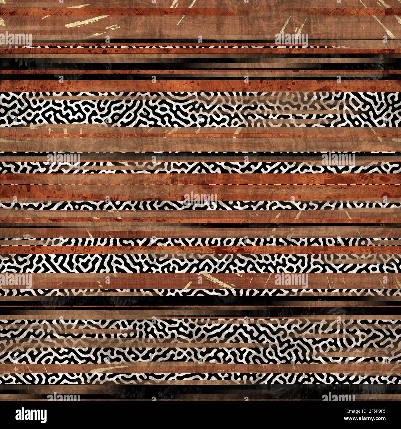 Seamless animal inspired ethnic stripe line design Stock Photo - Alamy