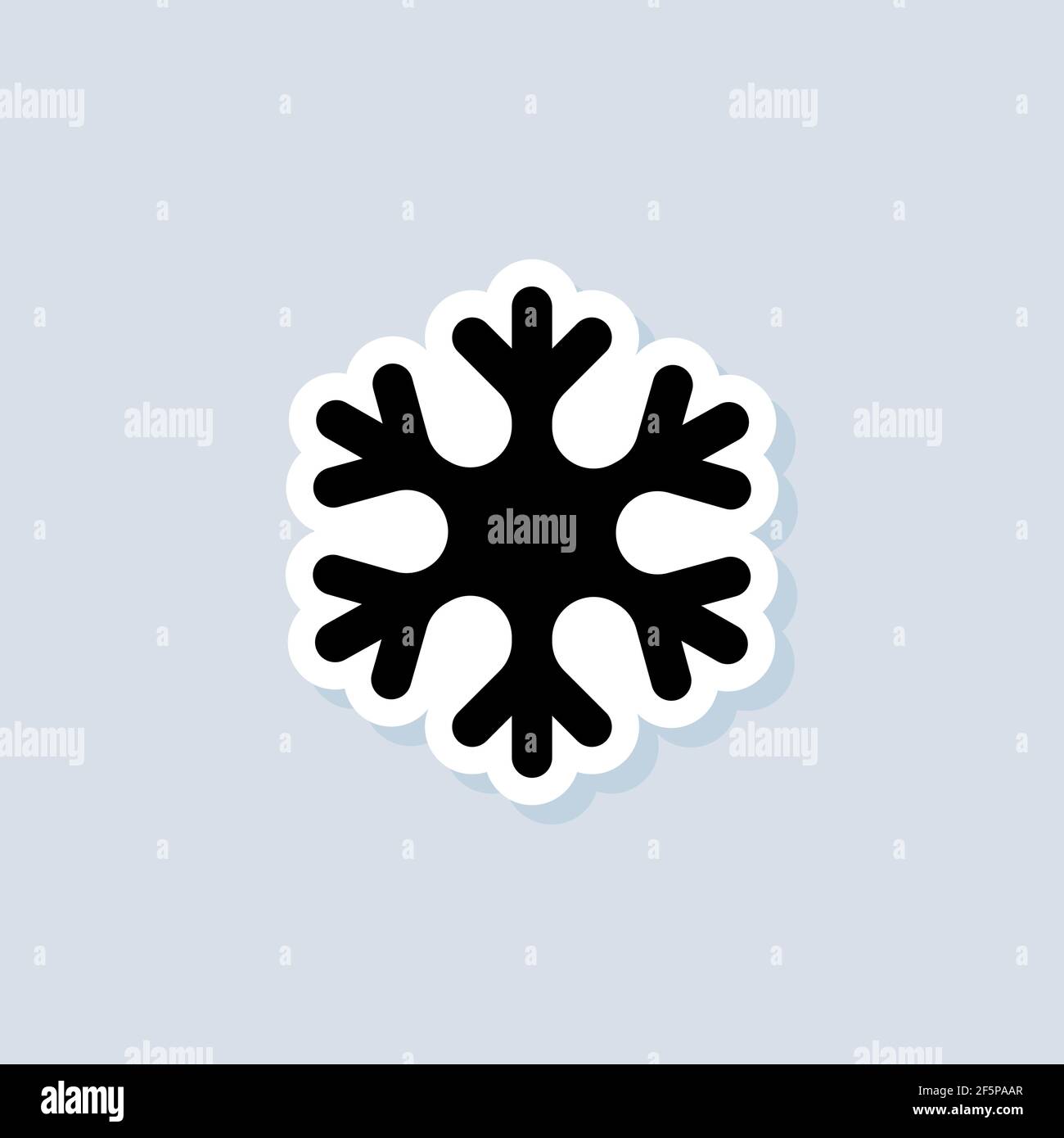 Snowflake sticker. Snowflake logo. Christmas and winter theme. Vector ...