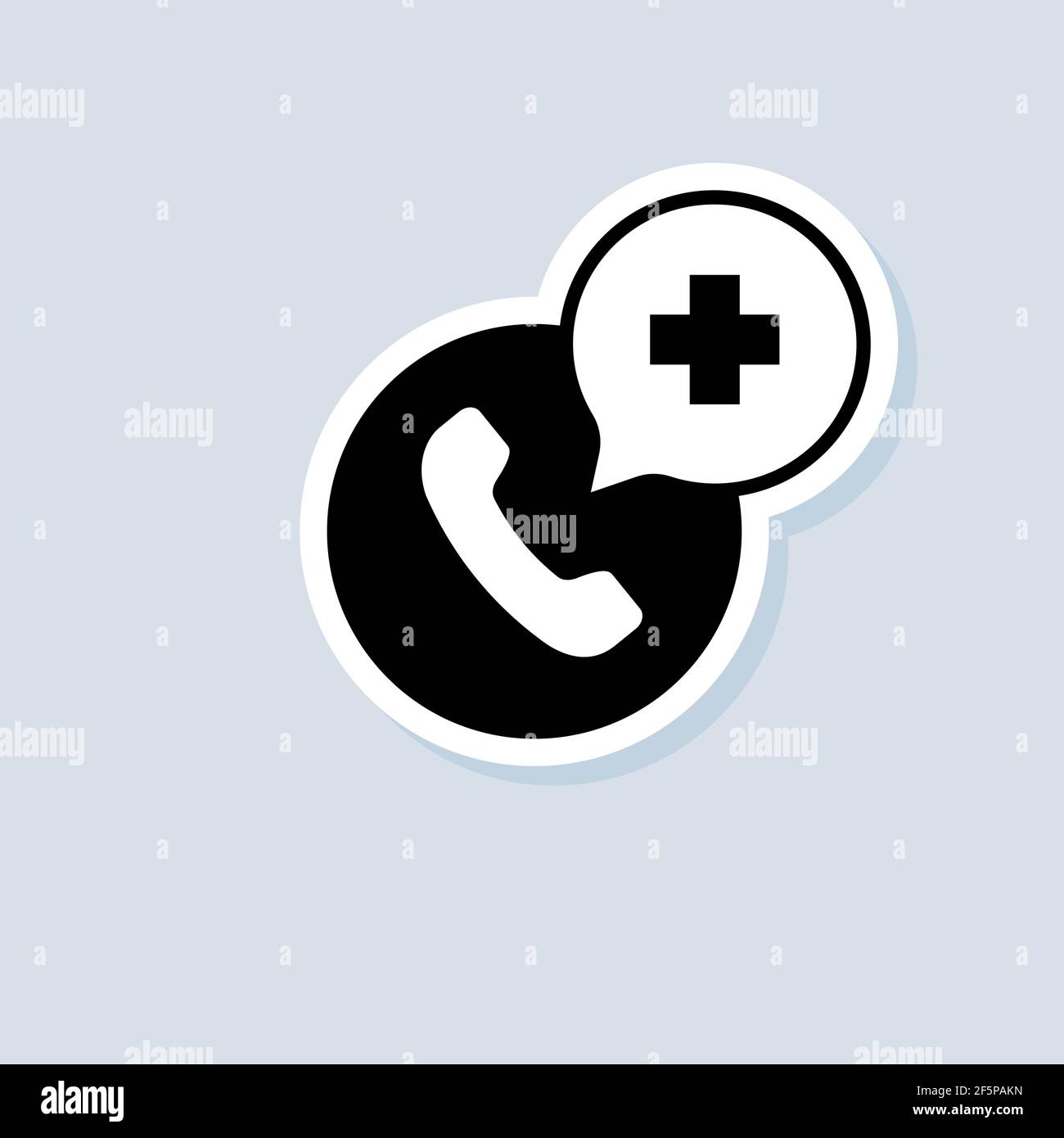 Emergency telephone sticker Stock Vector Images - Alamy