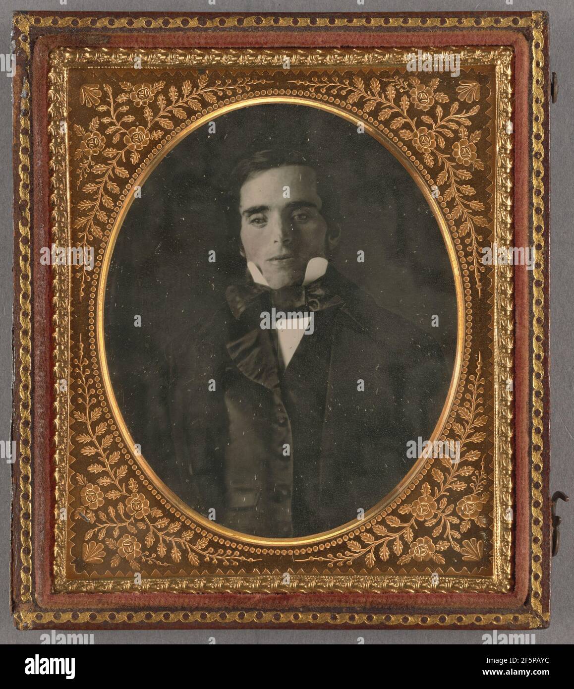 Portrait of a Man in High Collar Shirt and Bow Tie. Unknown maker ...