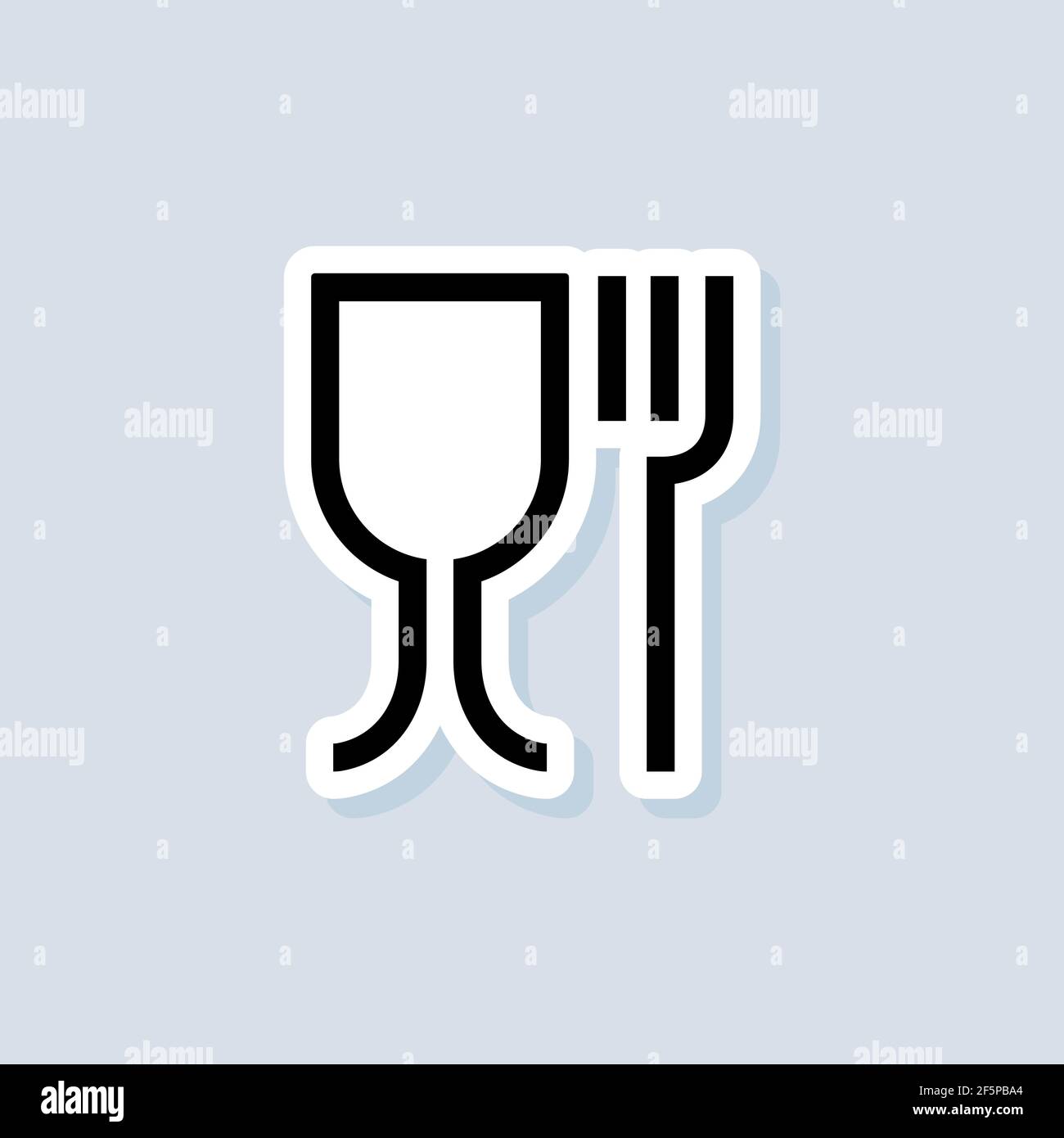 Food grade sticker. Food safe material sign. Food grade icons. Wine ...