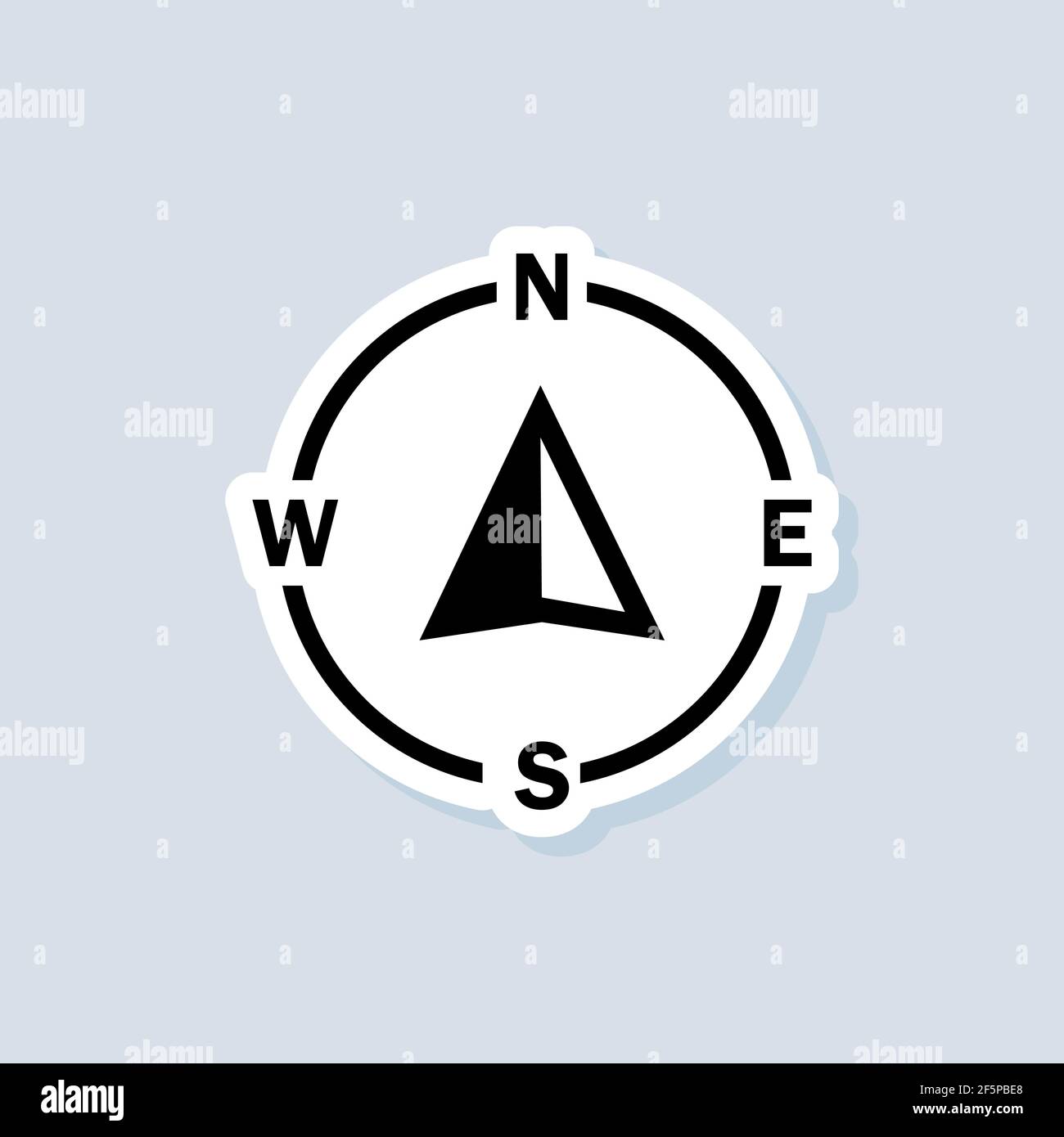 Compass sticker. Navigator arrow icon. Navigation technology ...