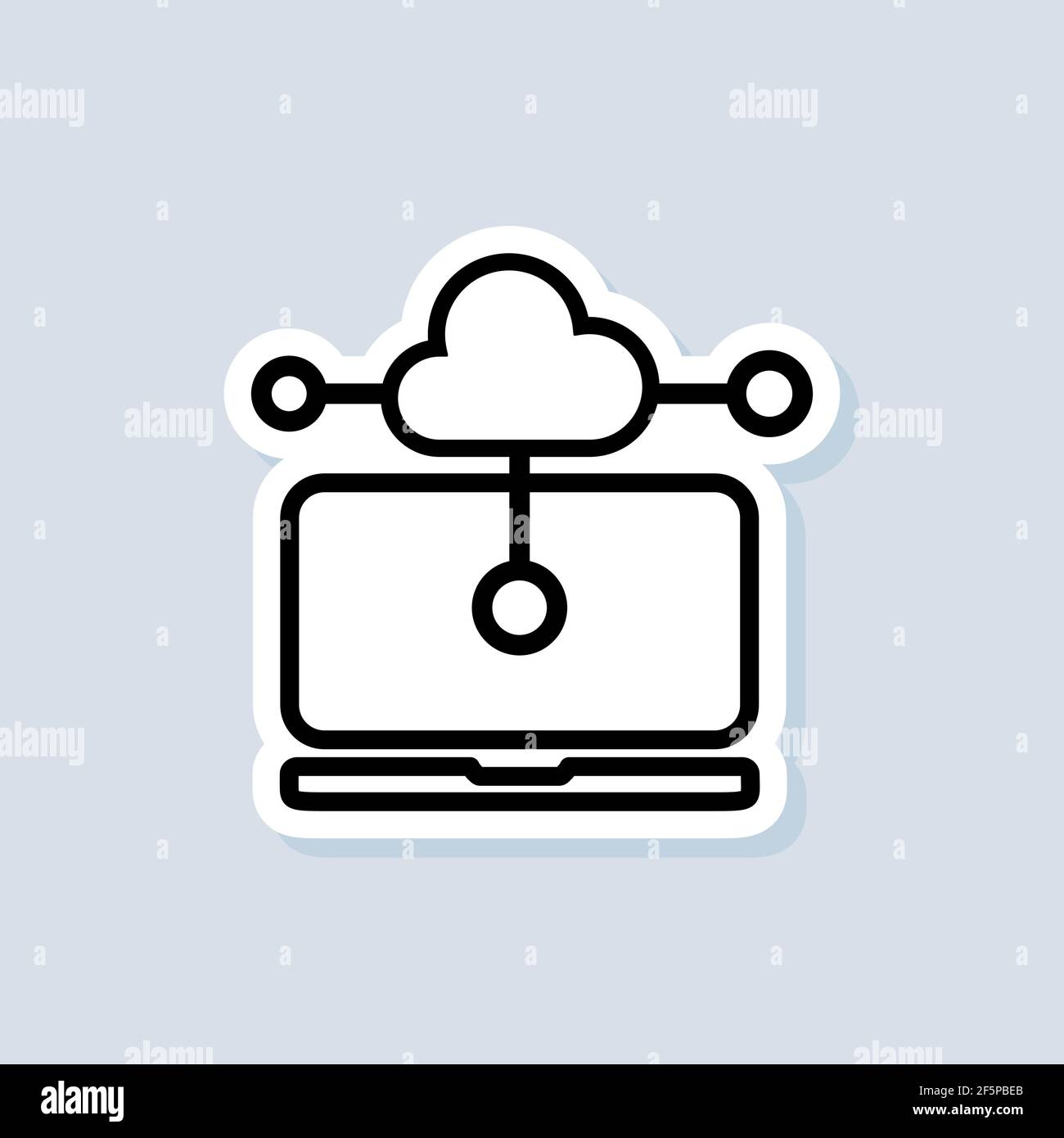 Cloud Storage sticker. Data protection cloud storage. Cloud computing ...