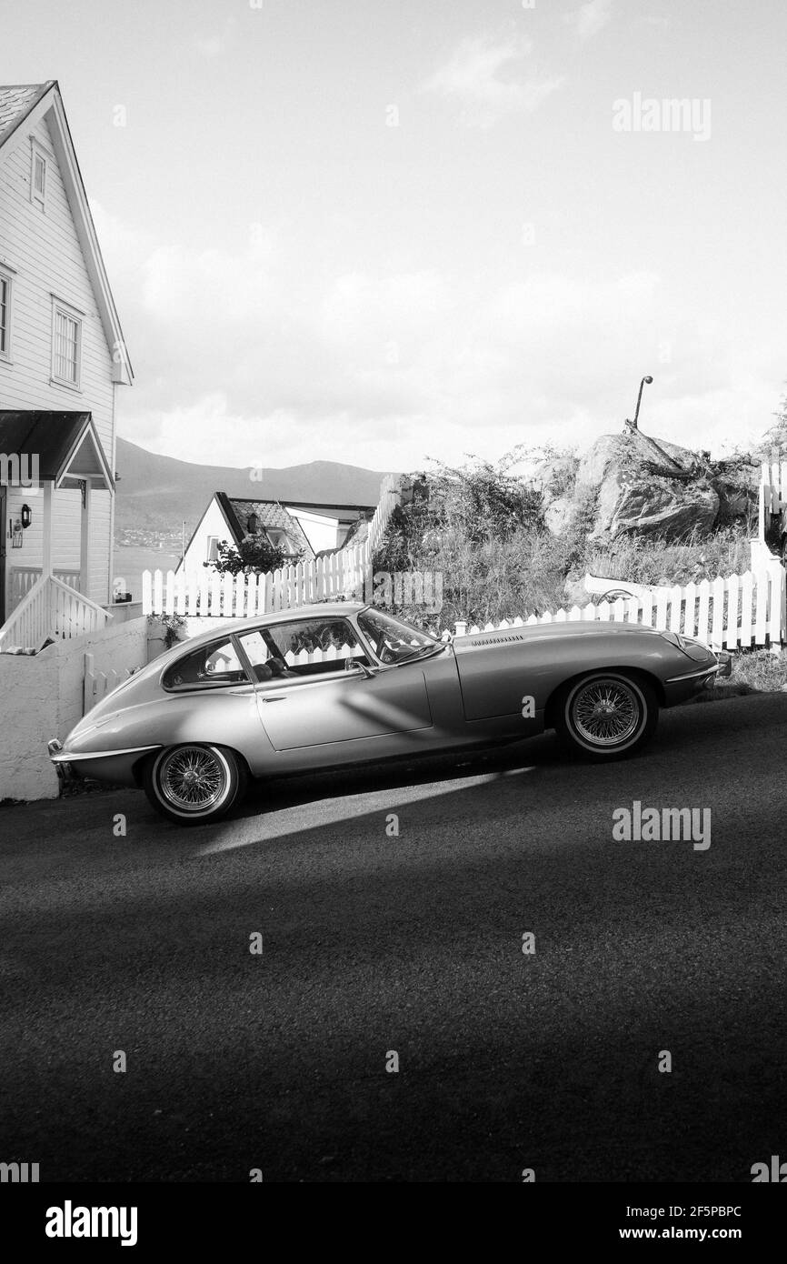 Greyscale photography vintage car Stock Photo - Alamy
