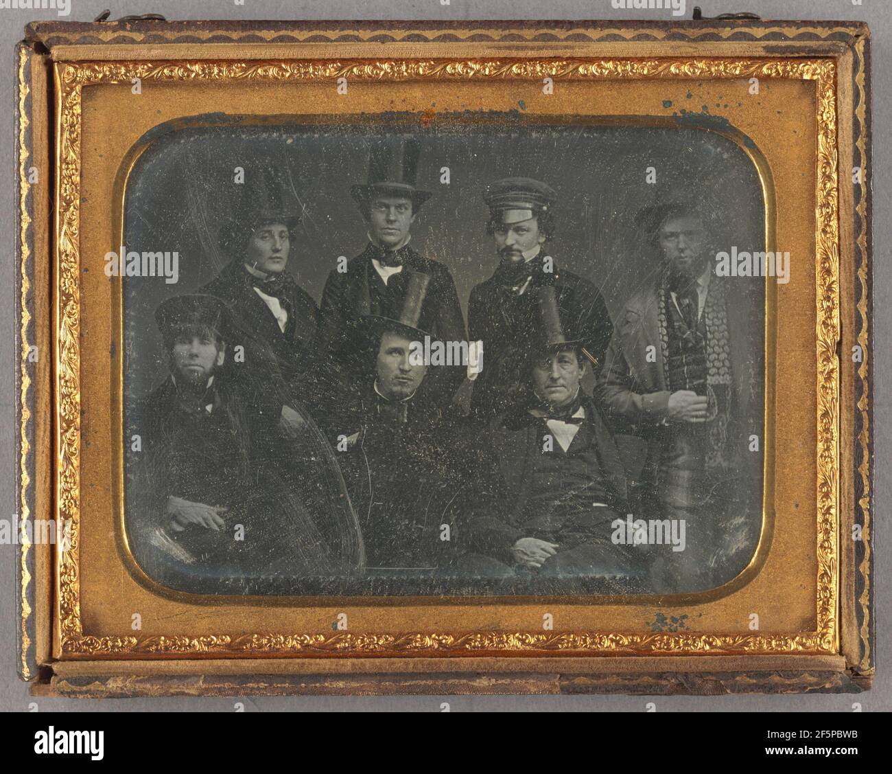 Group Portrait of Seven Men. Unknown maker, American Stock Photo - Alamy