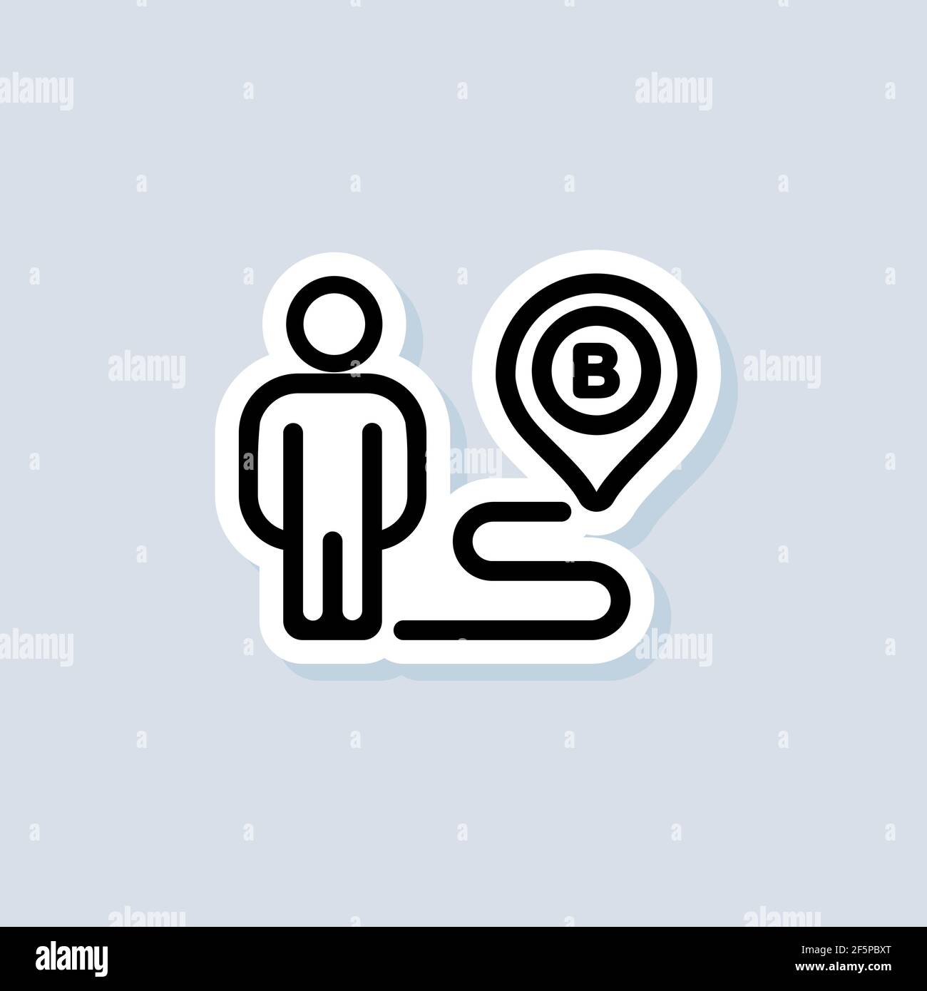 Destination sticker. Route location. Map Location icon. Map pin ...