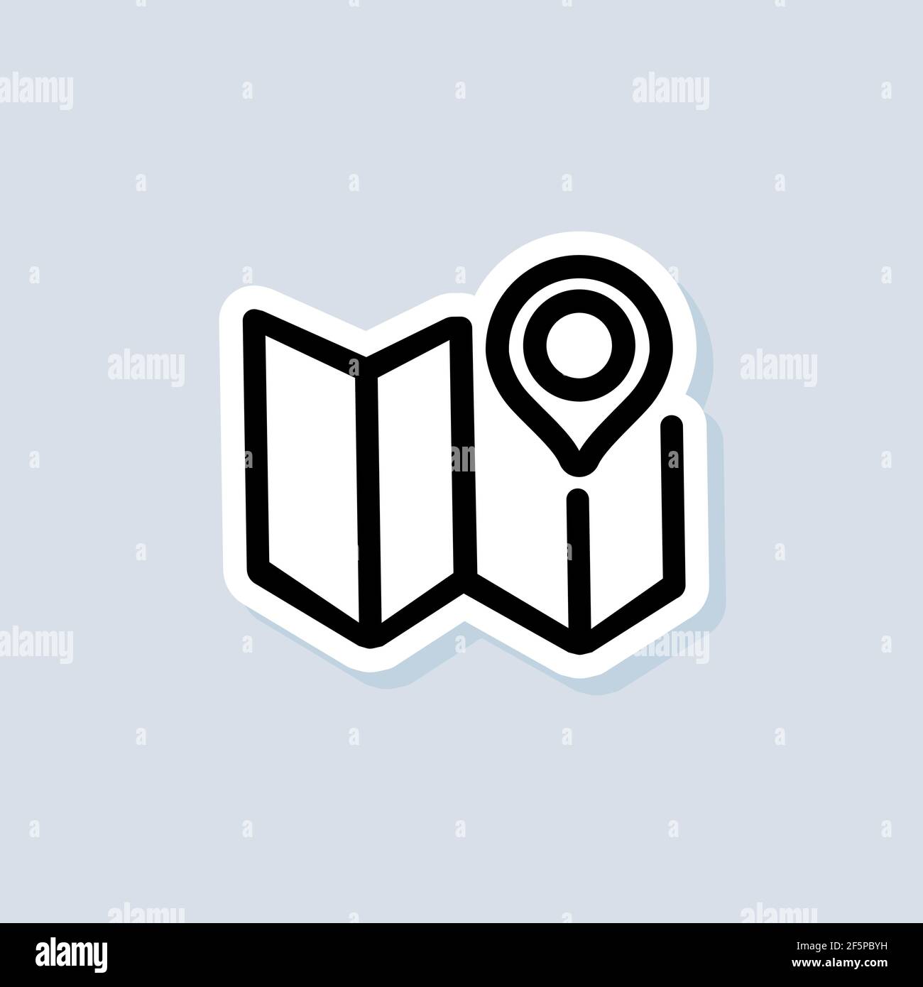 Map Location sticker. Map pin. Route location. Cartography icon. Vector ... Map Location sticker. Map pin. Route location. Cartography icon. Vector ...