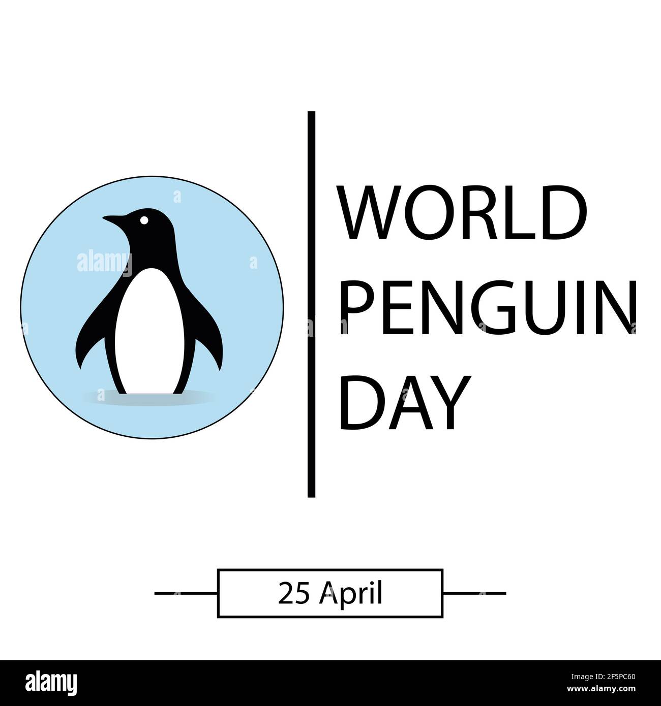 WORLD PENGUIN DAY. April 25. Template for background, banner, card ...