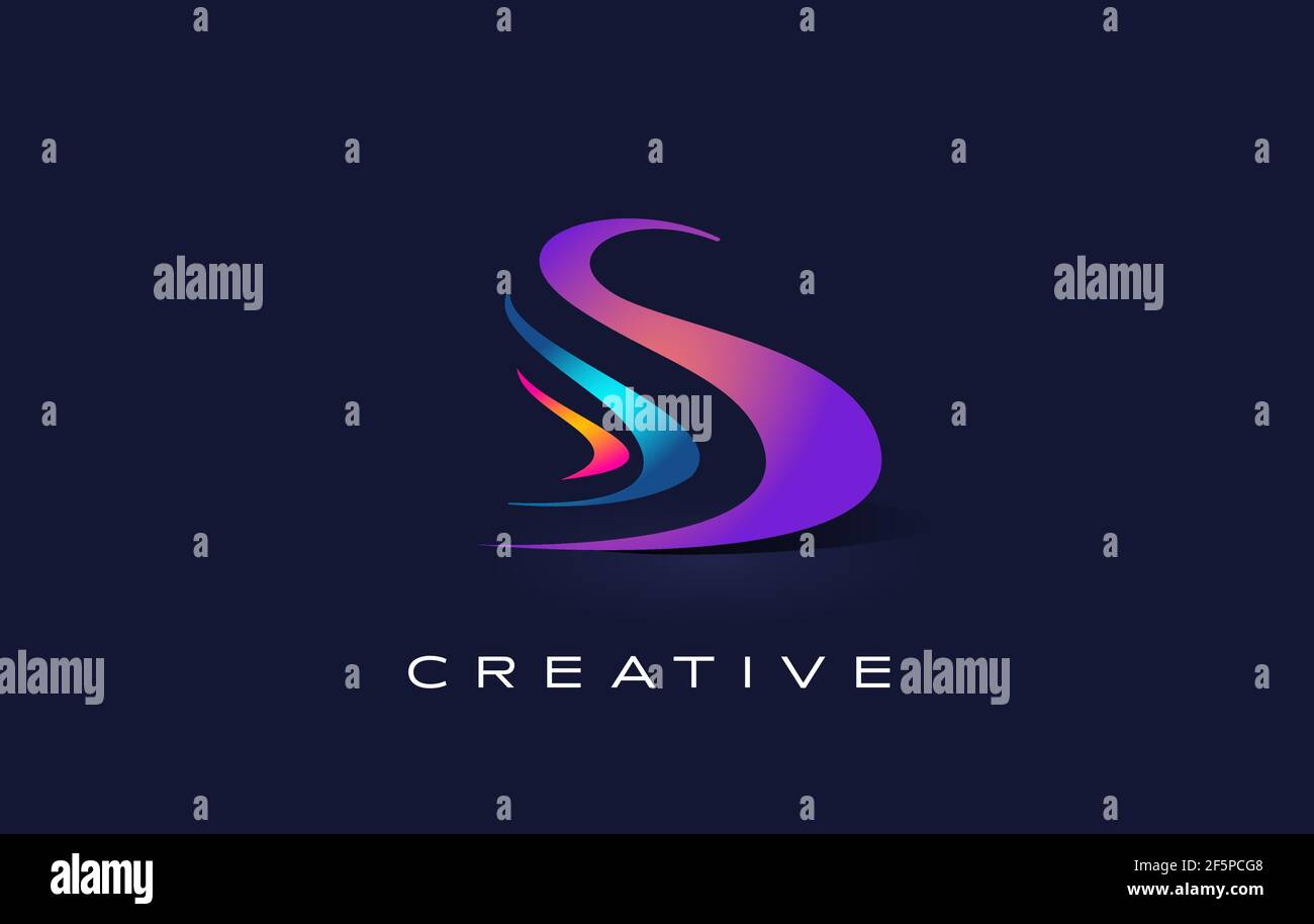 S Logo Design Vector with Creative Modern Design Shape and Vibrant ...