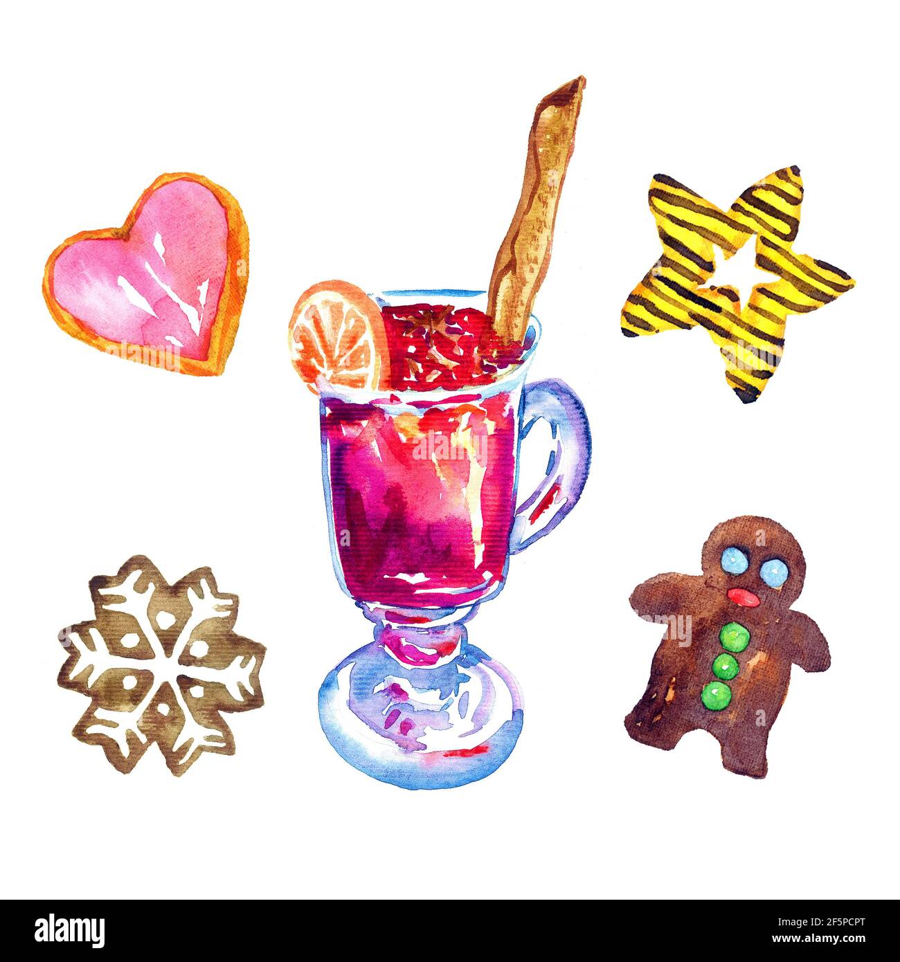Gingerbread cookies hot chocolate Cut Out Stock Images & Pictures - Alamy