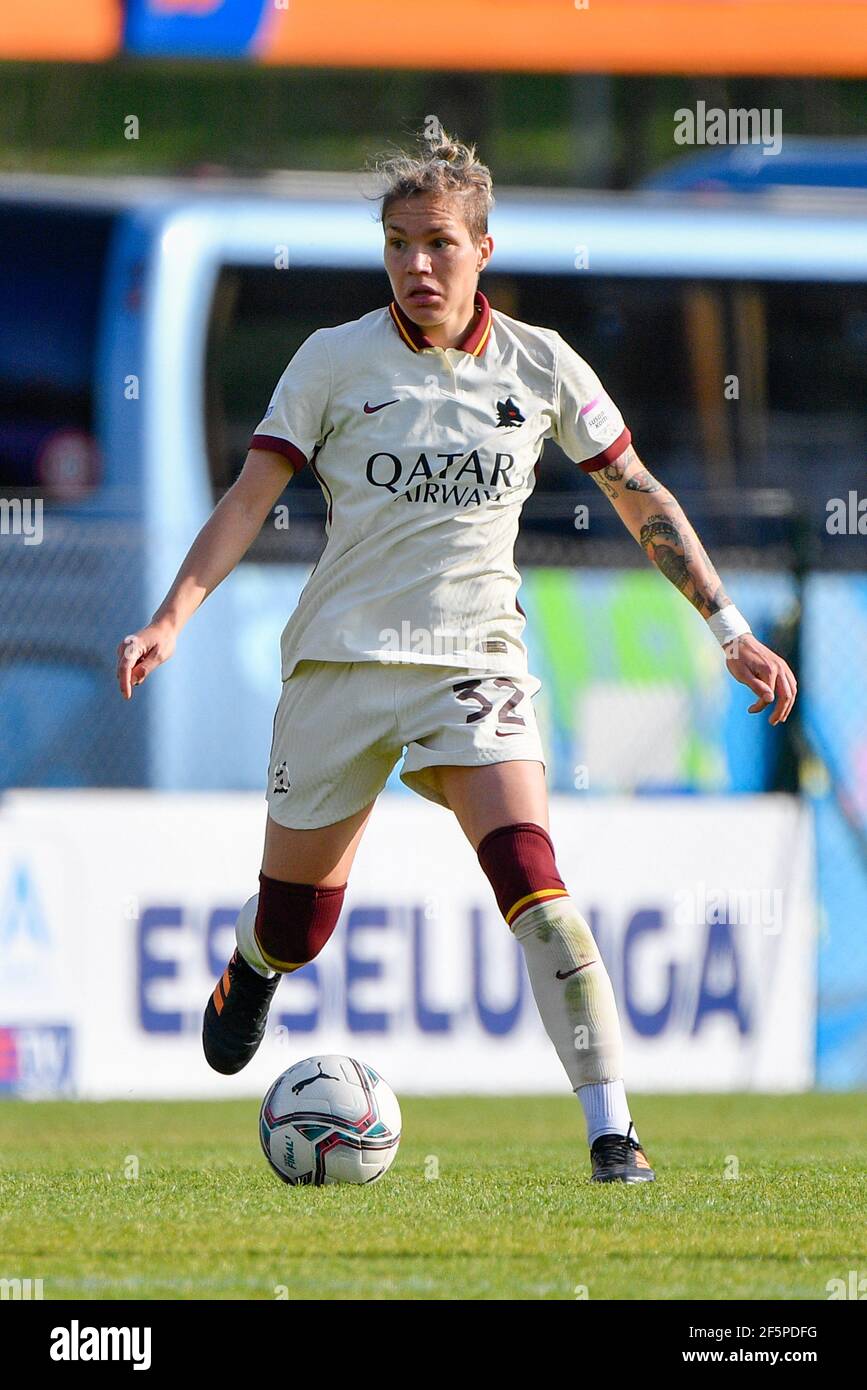 Tre Fontane stadium, Rome, Italy, 27 Mar 2021, Elena Linari of AS Roma ...