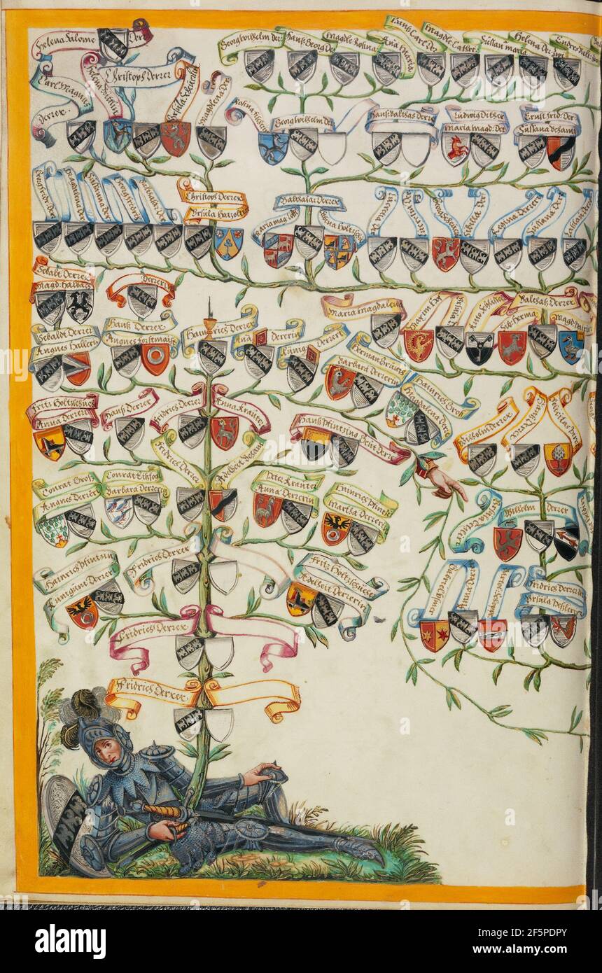 Derrer Family Tree from Friedrich Derrer. Unknown Stock Photo - Alamy