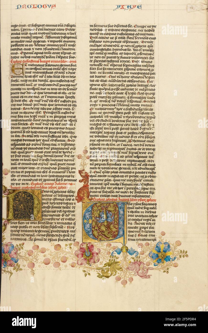 Initial V: Isaiah. Circle of Stefan Lochner (German, died 1451 Stock ...