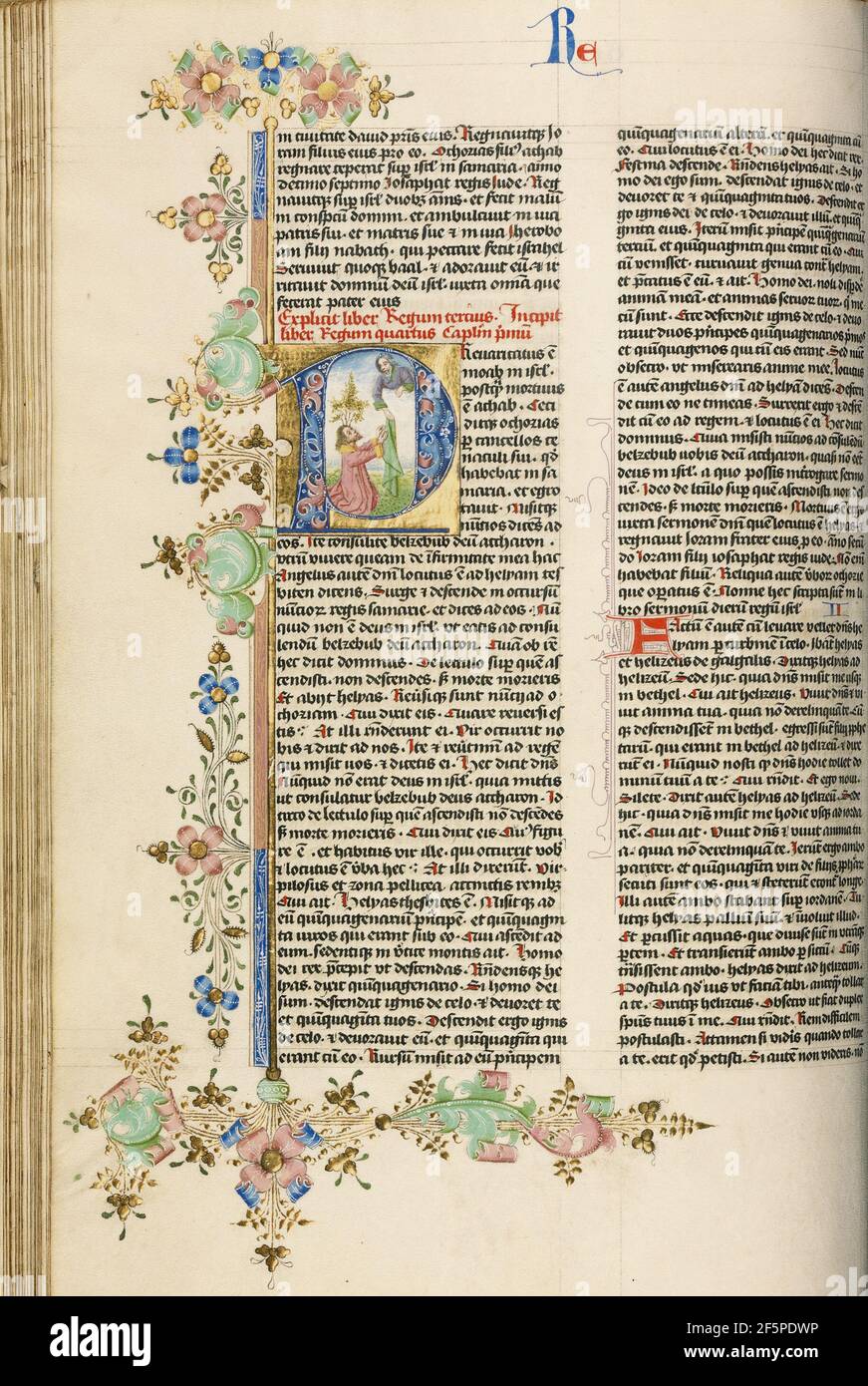 Initial P: Elisha Holding Elijah's Cloak. Circle of Stefan Lochner ...