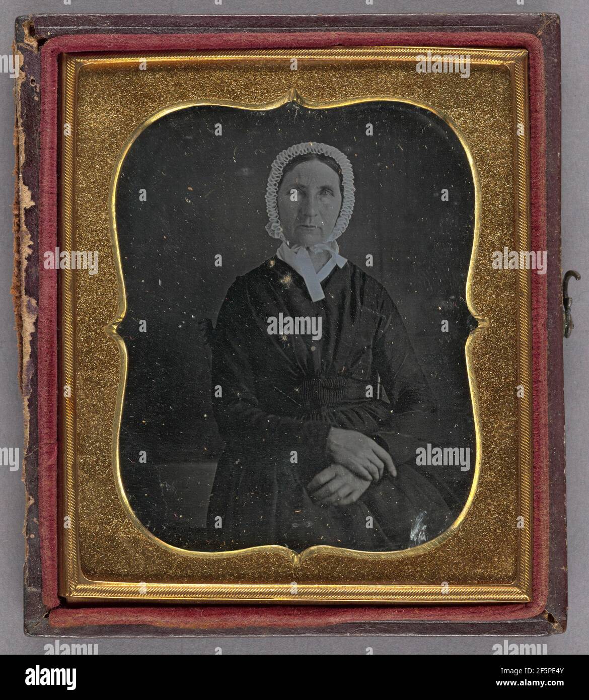 Portrait of a Seated Elderly Woman in Matron Cap. Unknown maker ...