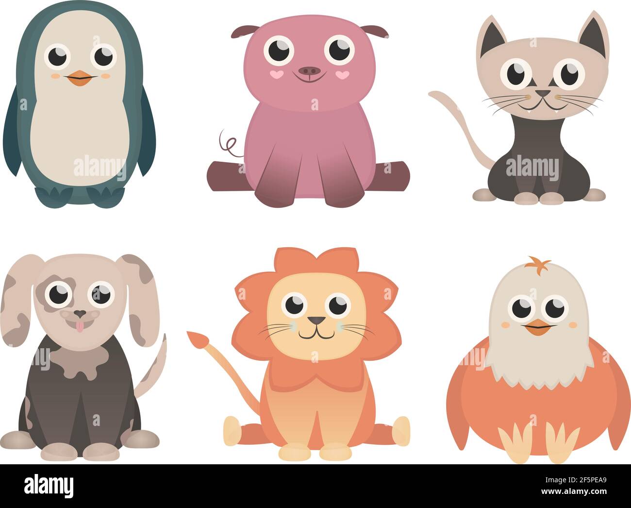 Cute Cartoon Drawings Of Animals With Big Eyes