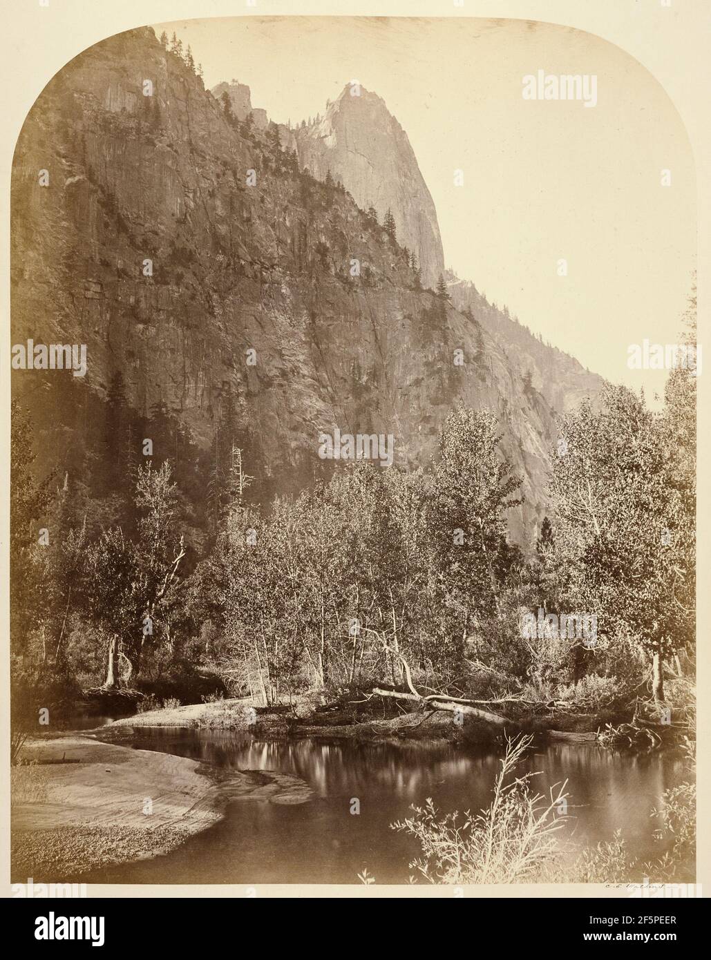Sentinel (View down the Valley) 3270 ft. Yo Semite.. Carleton Watkins ...