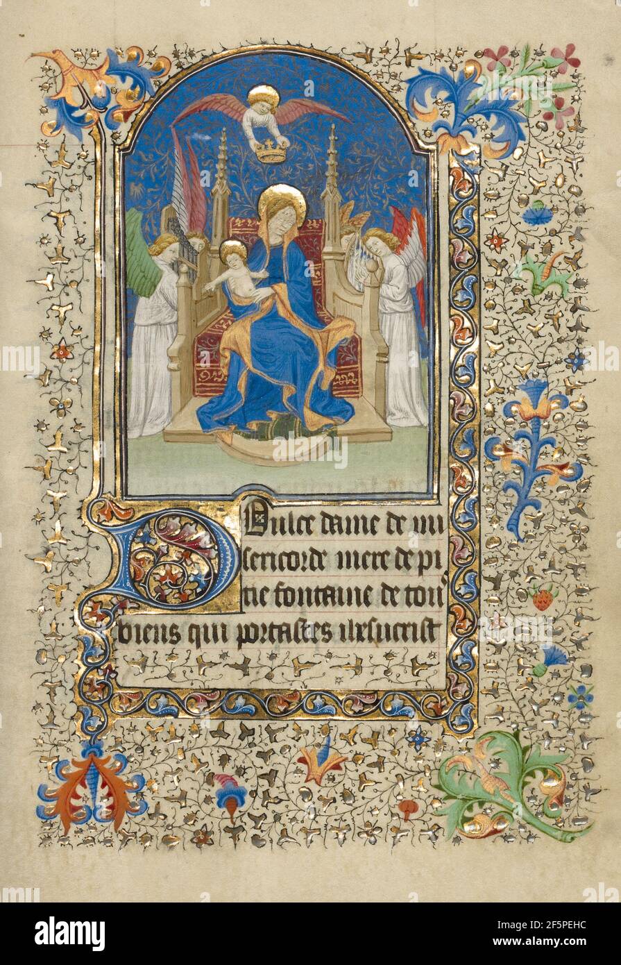 The Virgin and Child Enthroned. Master of the Harvard Hannibal (French ...