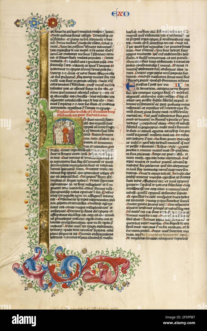 Initial H: The Exodus of the Israelites. Circle of Stefan Lochner ...