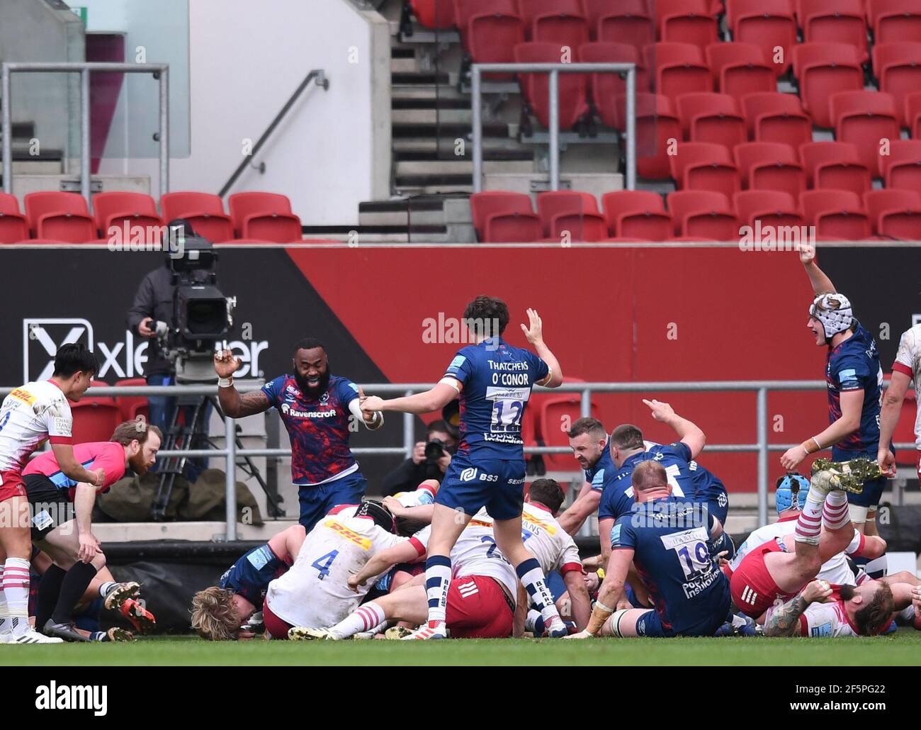 Ashton Gate Stadium, Bristol, UK. 27th Mar, 2021. Premiership Rugby ...