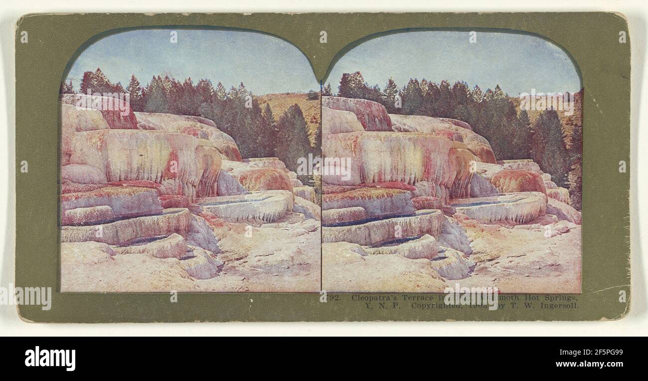 Cleopatra's Terrace in 1902, Mammoth Hot Springs, Y.N.P.. Truman Ward ...