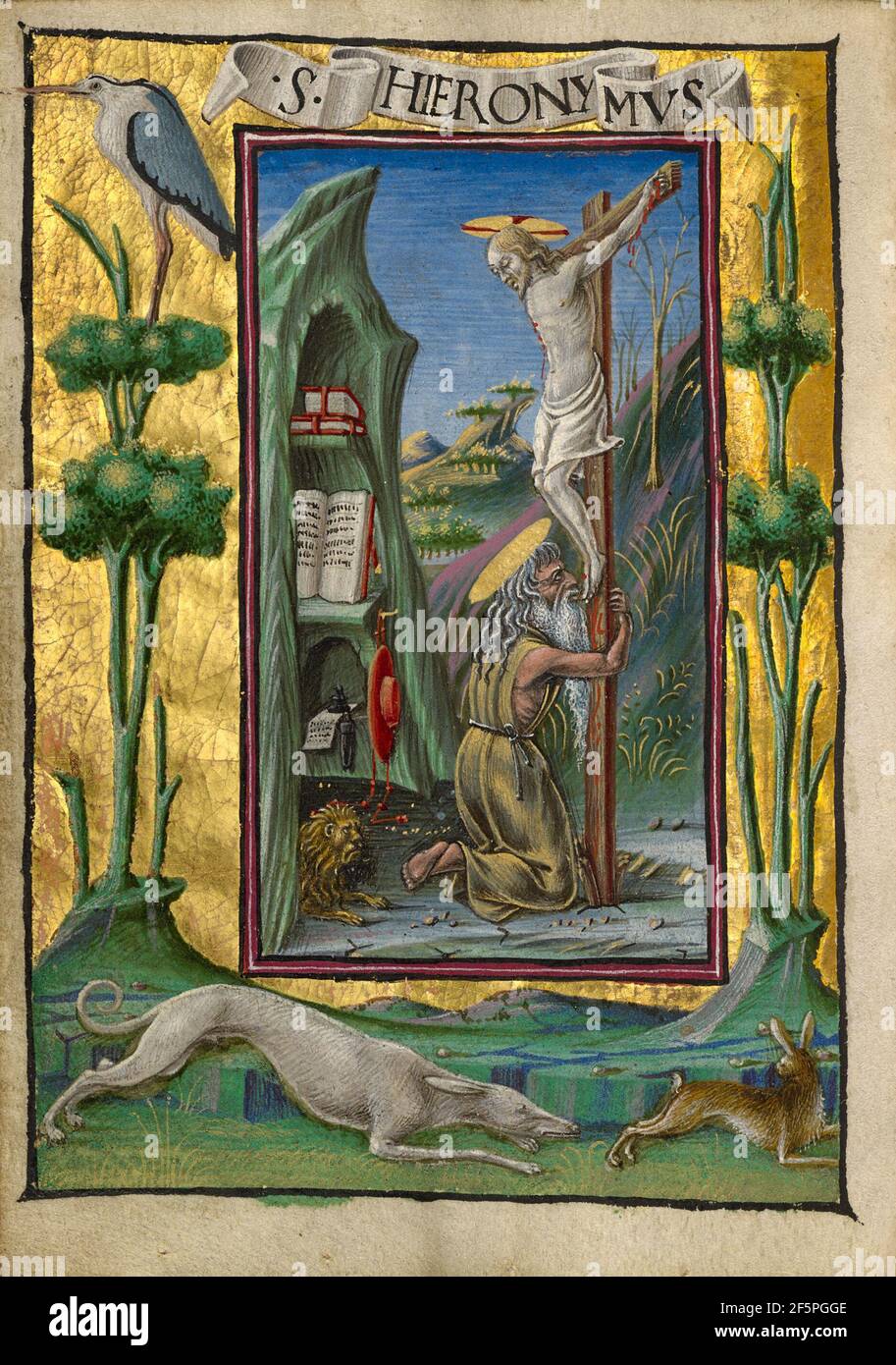 Saint Jerome in the Desert. Taddeo Crivelli (Italian, died about 1479 ...