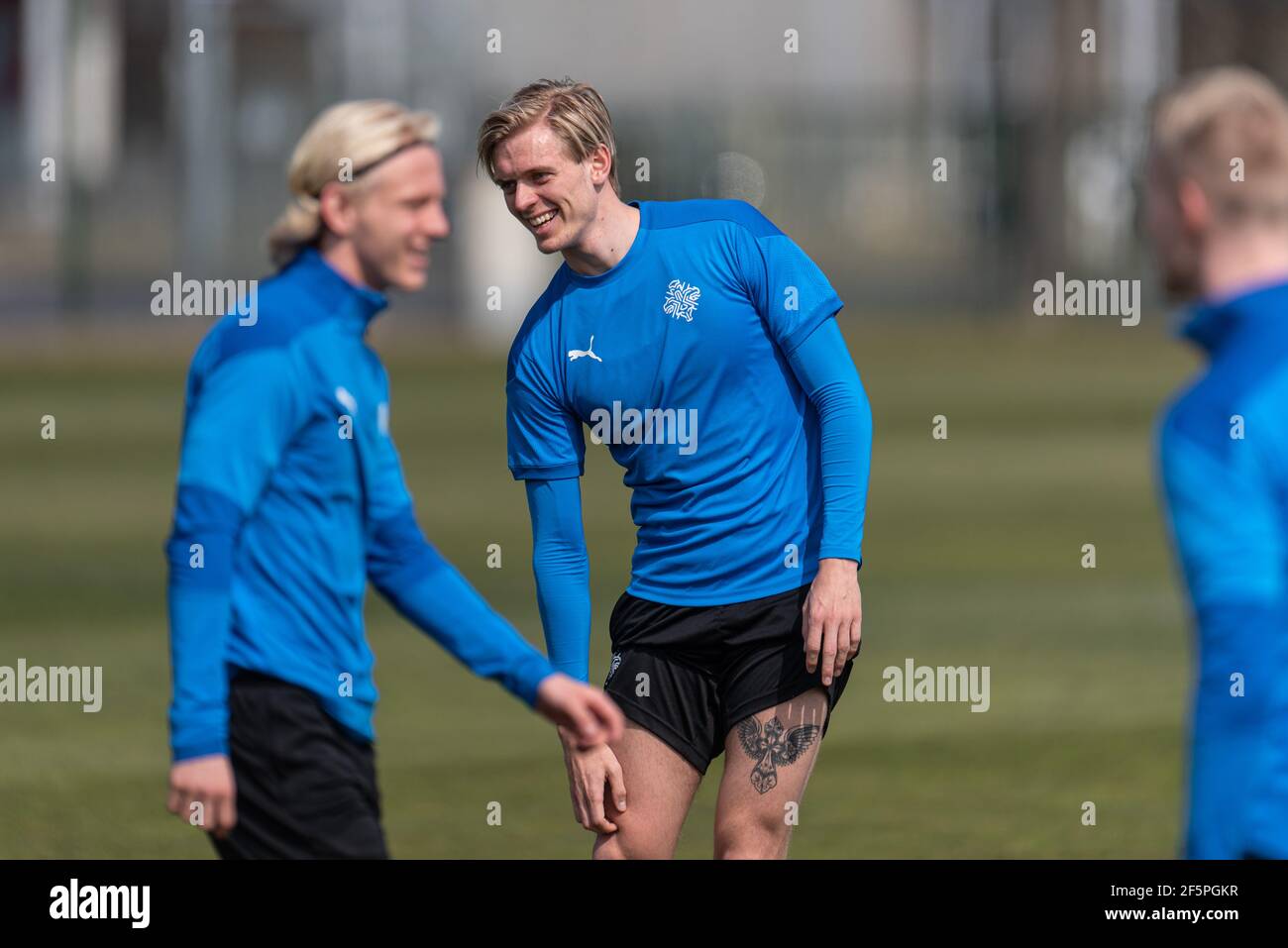 Gyor, Hungary. 27th Mar, 2021. Stefan Teitur Thordarson of Iceland seen ...