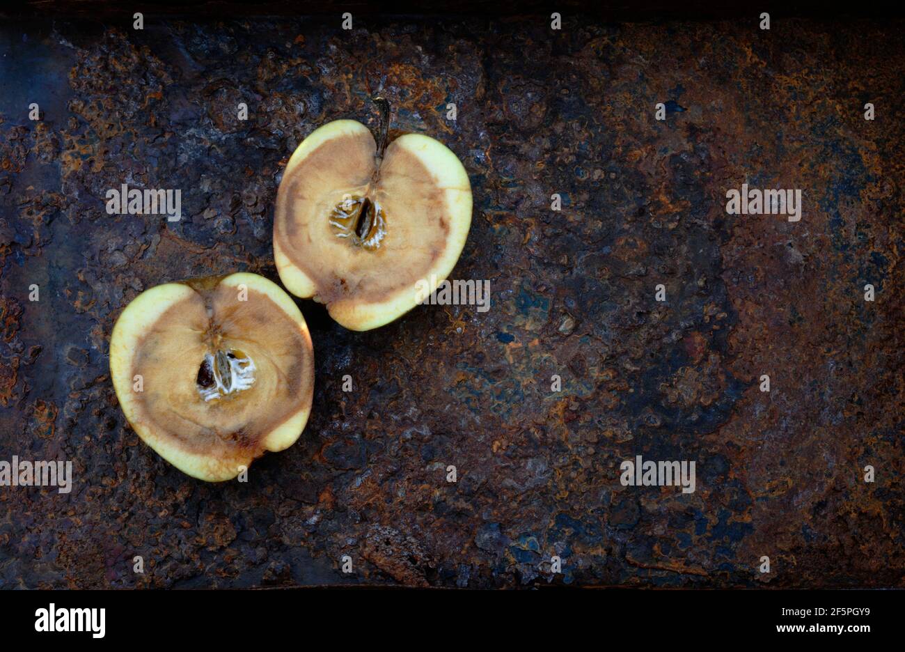 Half of a rotten apple hi-res stock photography and images - Alamy