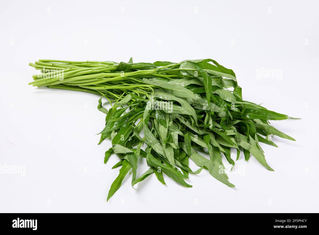 Closeup shot of water spinach isolated on white background Stock Photo ...