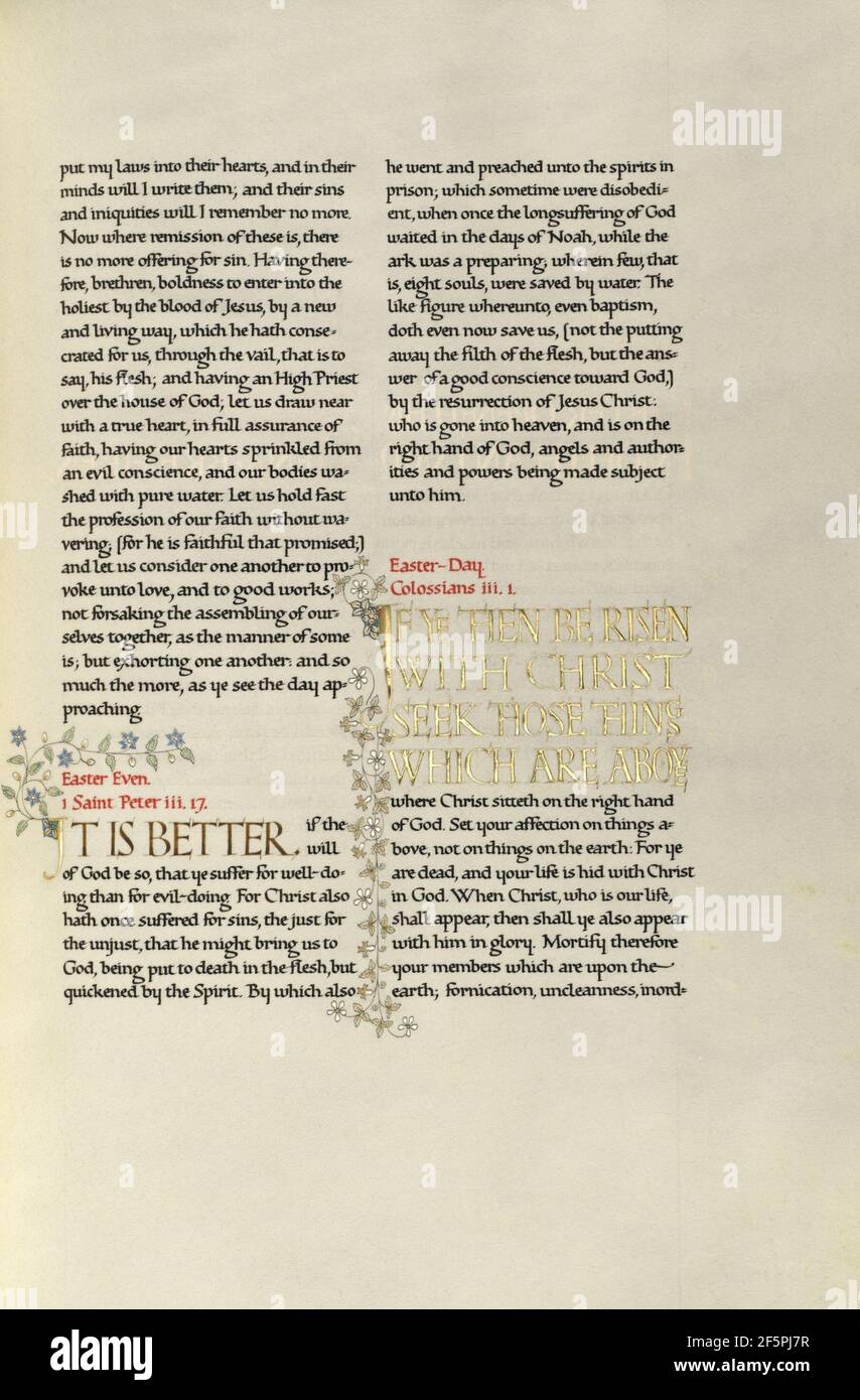 Decorated Text Page. Madelyn Walker (English, active 1930s Stock Photo ...