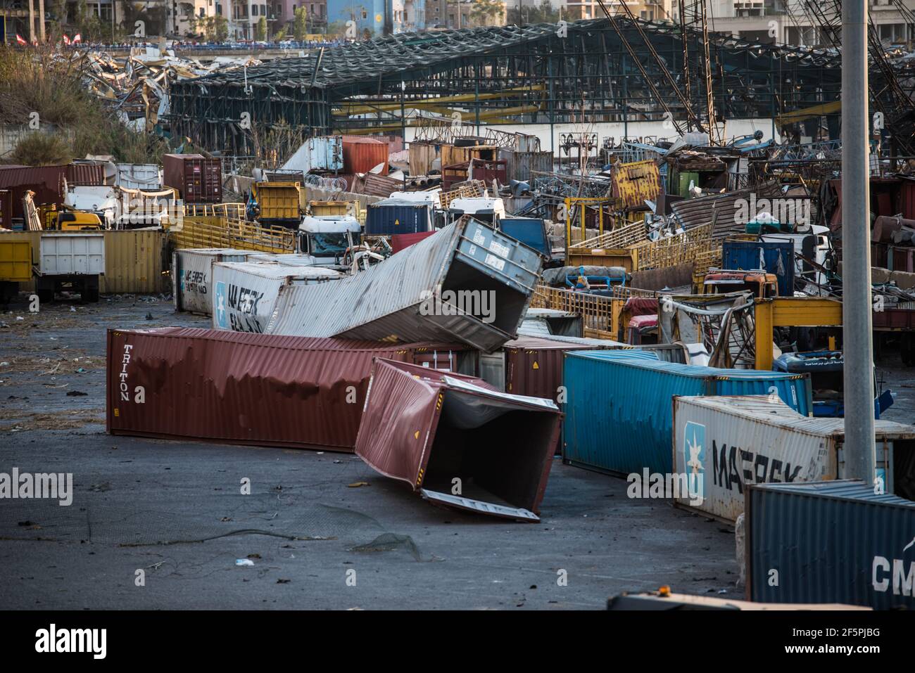Beirut Port 4th of August 2021 Explosion Stock Photo - Alamy