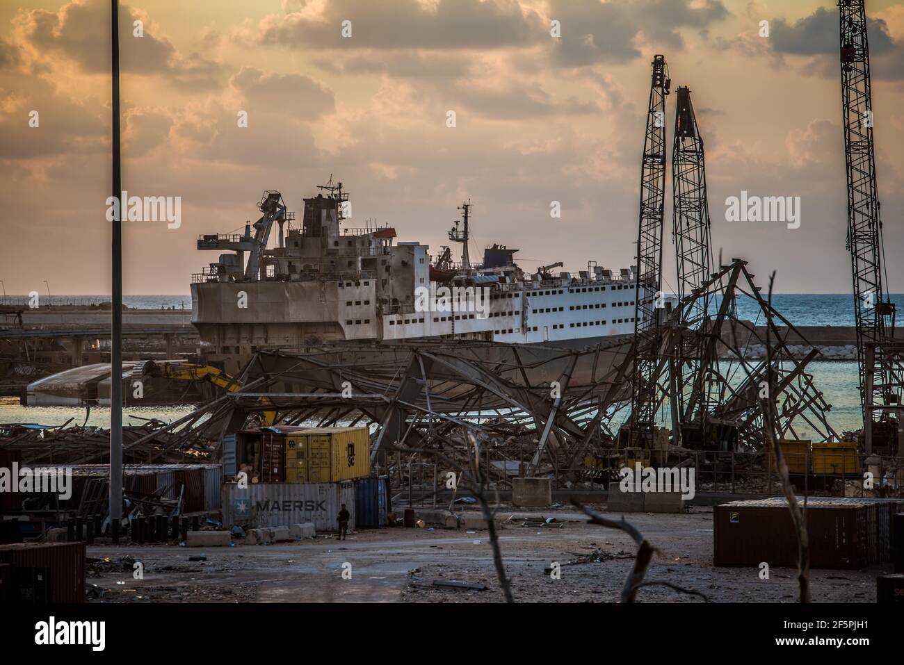 Beirut Port 4th of August 2021 Explosion Stock Photo - Alamy