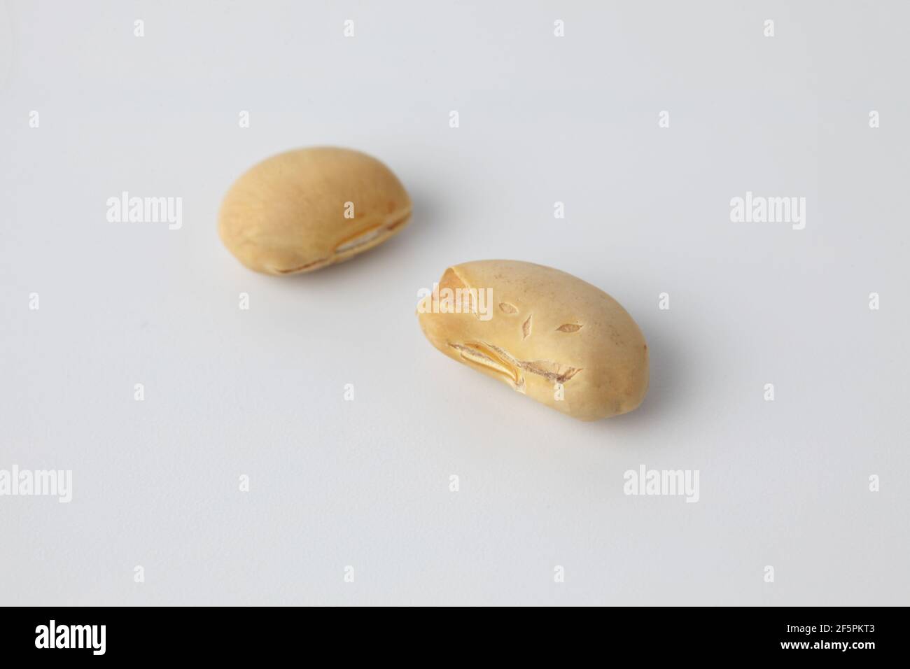 parched soy beans isolated on white background Stock Photo - Alamy