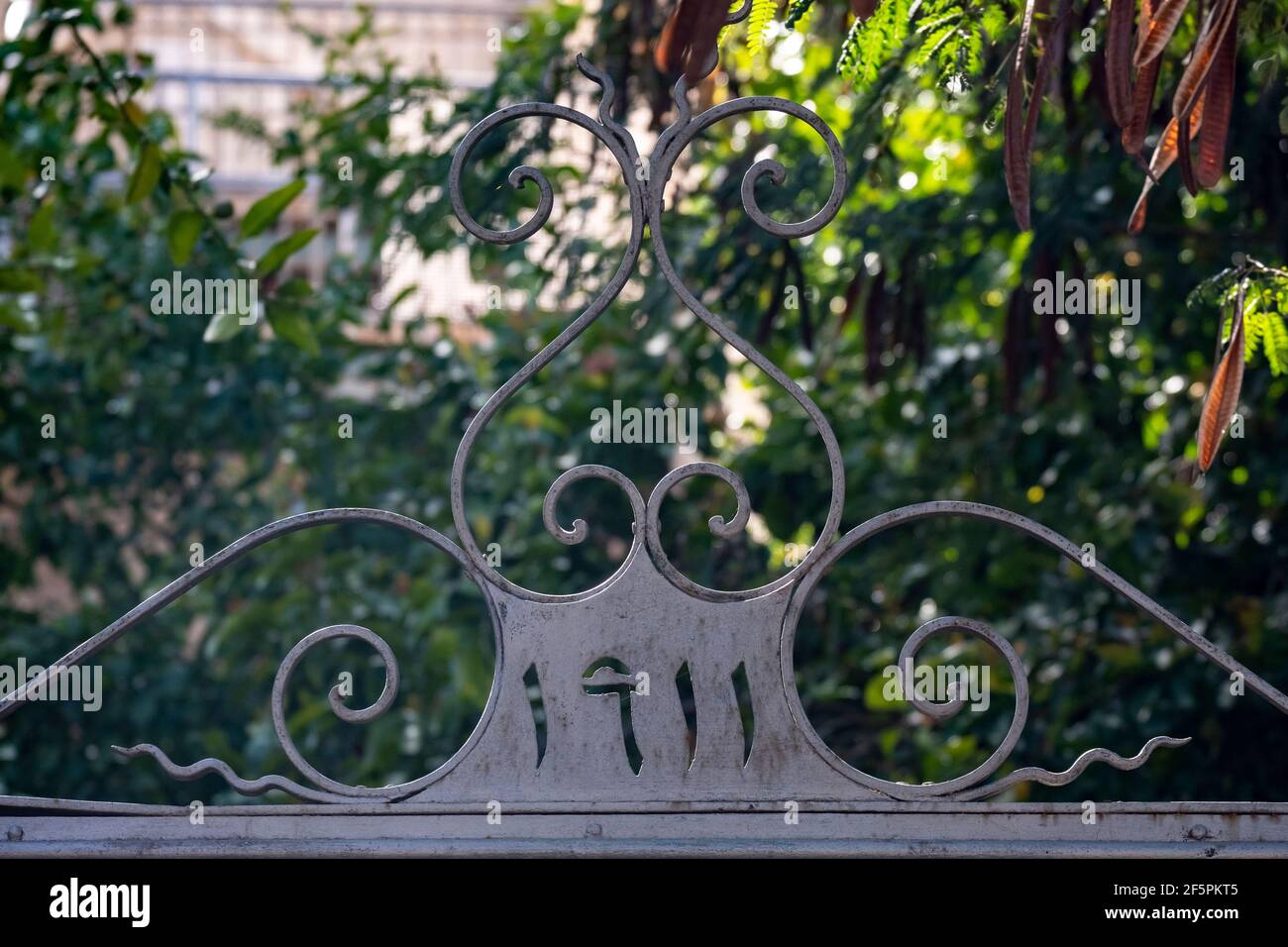 Arabic numeral indicating the year of construction in a gateway of an ...
