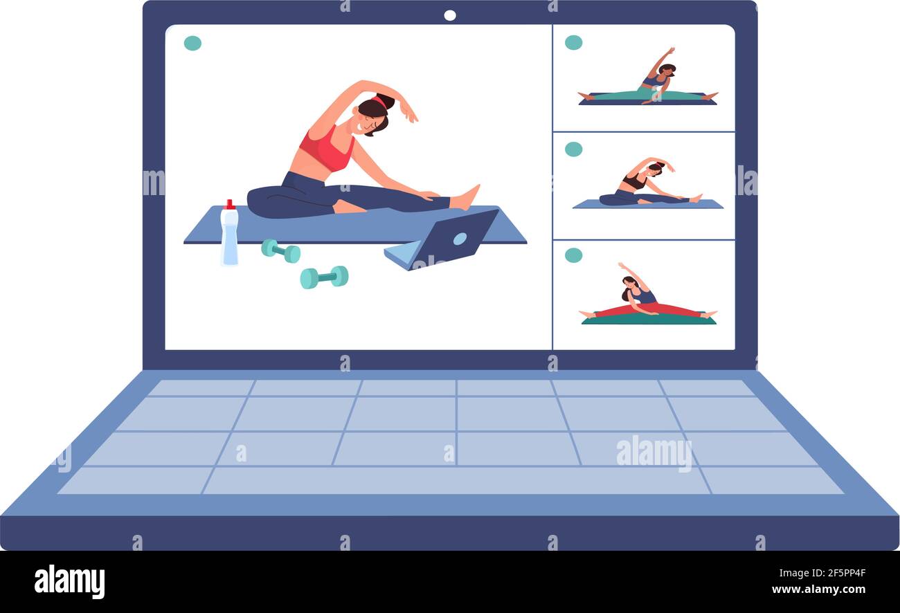 Woman phone gym Stock Vector Images - Alamy