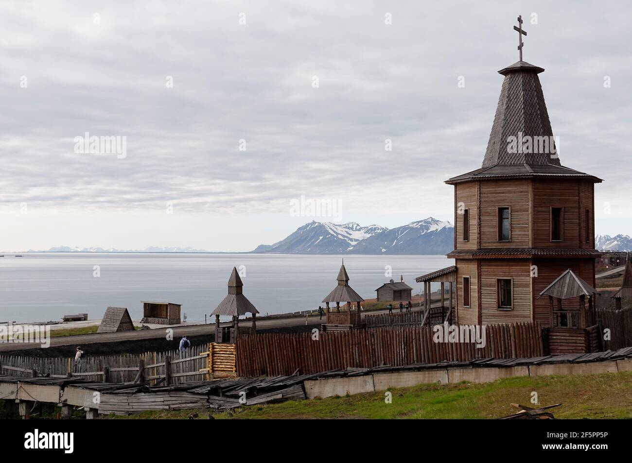 Barentsburg, russian village in Spitsbergen Island, Svalbard Stock ...
