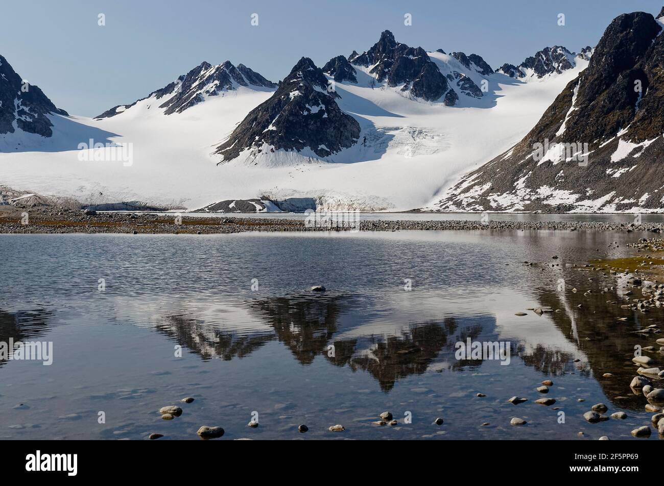 Glacier scenery in Spitsbergen Island, Svalbard Stock Photo - Alamy