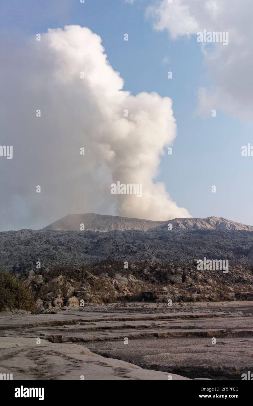 Dukono volcano eruption (Halmahera, Maluku Islands, Indonesia Stock ...