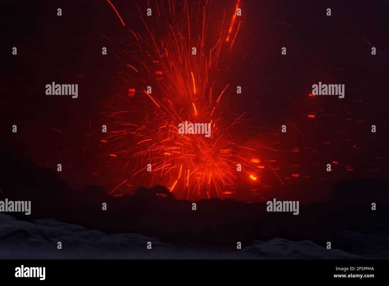 Dukono volcano eruption (Halmahera, Maluku Islands, Indonesia Stock ...