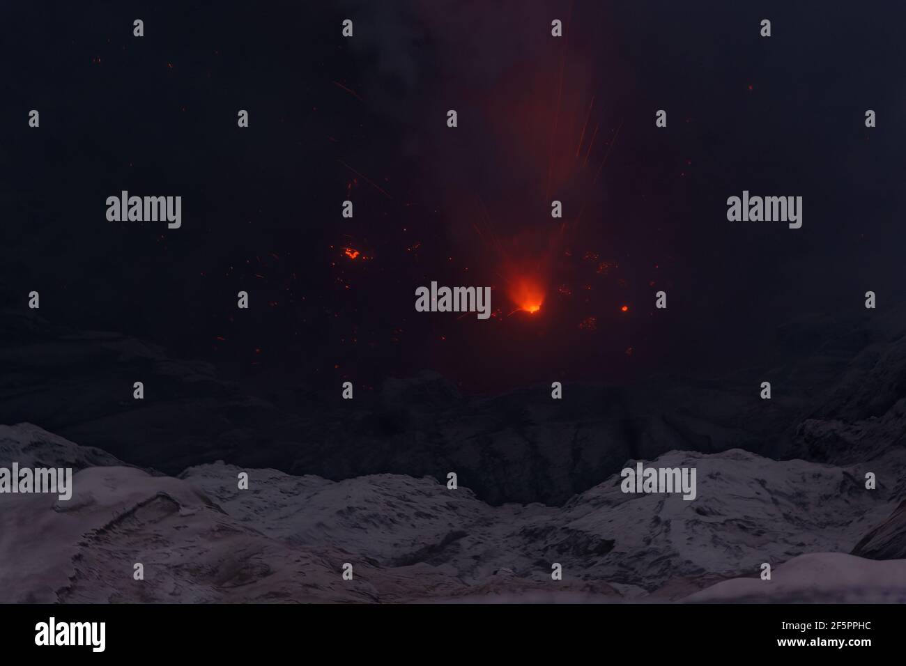 Dukono volcano eruption (Halmahera, Maluku Islands, Indonesia Stock ...