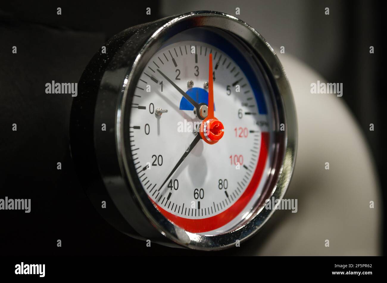 measuring pressure instrument gauge technical background Stock Photo ...