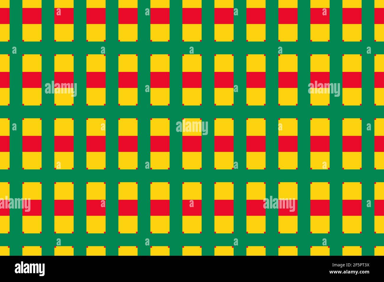Simple geometric pattern in the colors of the national flag of Benin ...