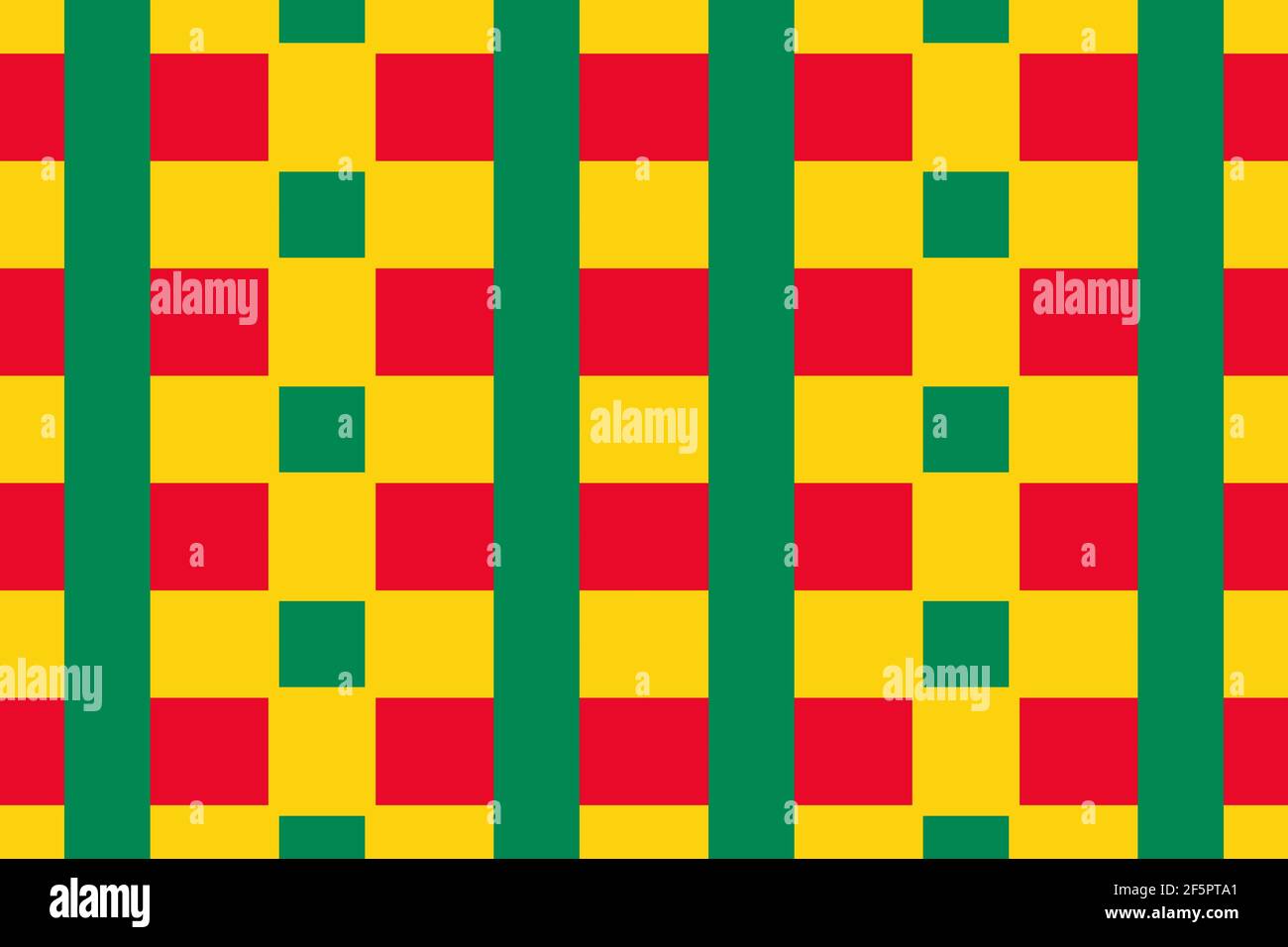 Simple geometric pattern in the colors of the national flag of Benin Stock Photo - Alamy