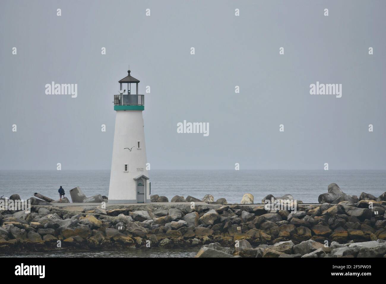 Landscape with view of Santa Cruz Breakwater Lighthouse known as the ...