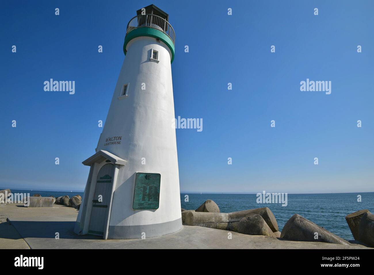 Landscape with view of Santa Cruz Breakwater Lighthouse known as the ...