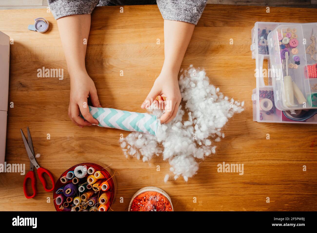 Creating lovely handmade toys as a hobby Stock Photo - Alamy