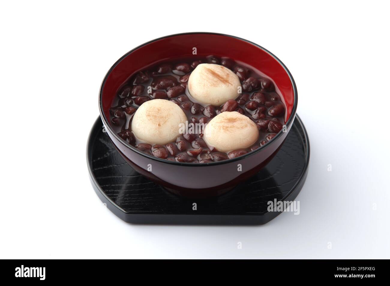 zenzai sweet red bean soup isolated on white background Stock Photo - Alamy
