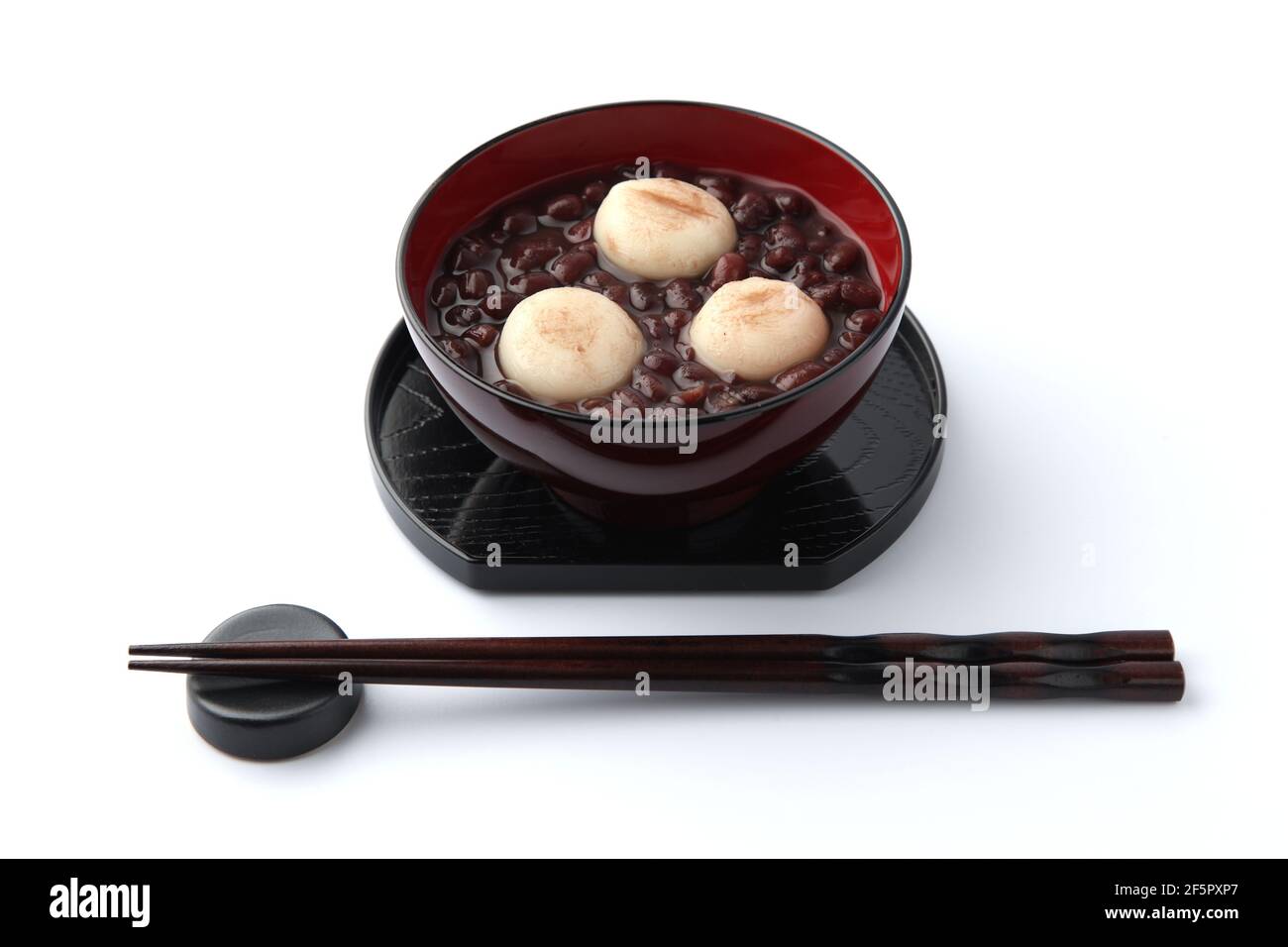 zenzai sweet red bean soup isolated on white background Stock Photo - Alamy