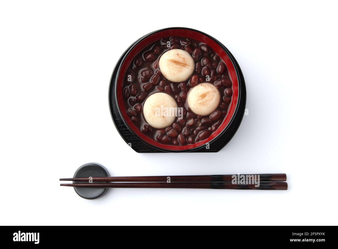 zenzai sweet red bean soup isolated on white background Stock Photo - Alamy