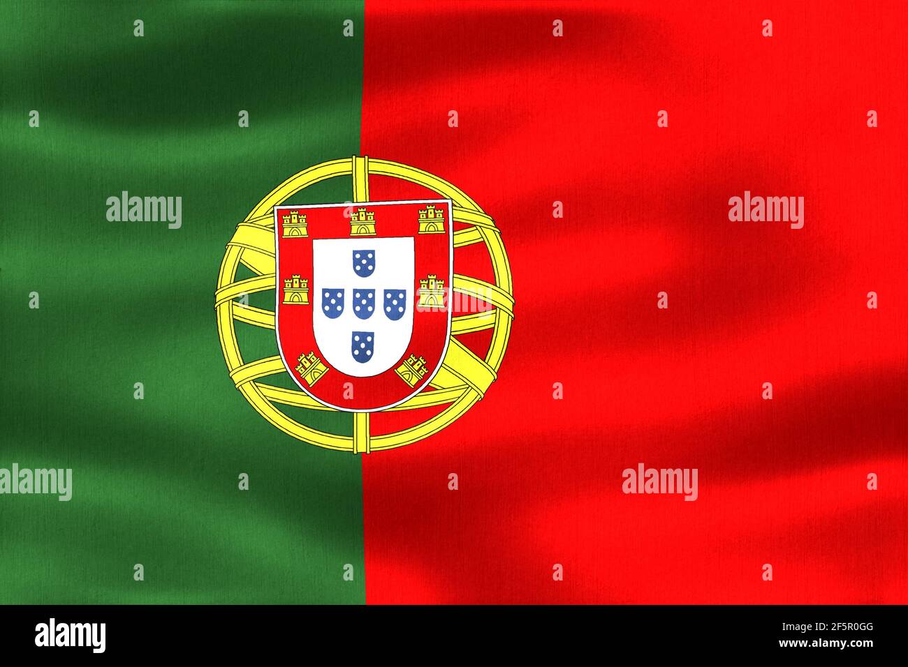 Portugal flag - realistic waving fabric flag Stock Photo - Alamy